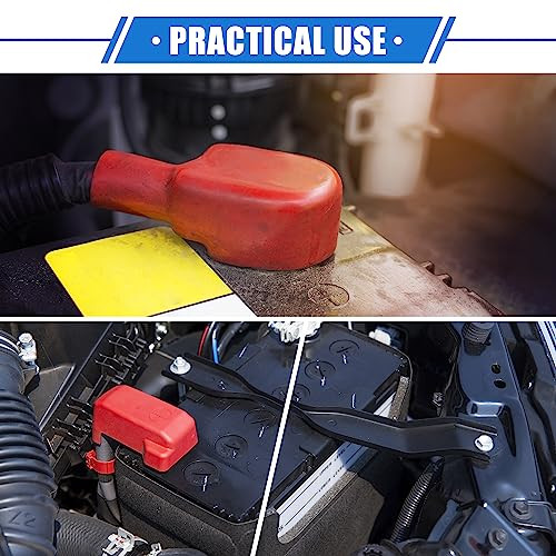 1 Pair Battery Terminal Insulation Covers, 14mm 0.55" Car Battery Post ...