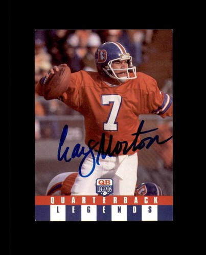 Craig Morton Hand Signed 1991 Quarterback Legends Denver Broncos ...