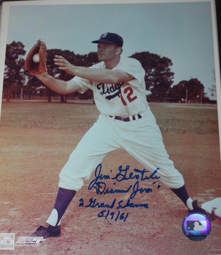 JIM GENTILE Brooklyn Dodgers autographed 8x10 photo "Diamond Jim" 2 GS ...