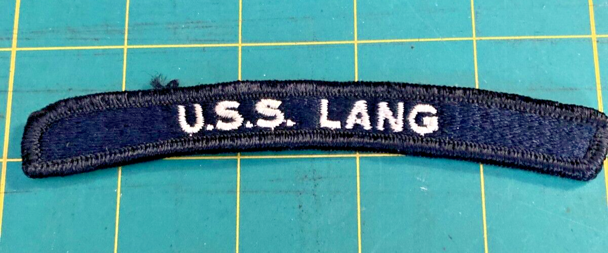 US NAVY SHOULDER PATCH FOR USS LANG (FF-1060) A KNOX CLASS FRIGATE. | eBay