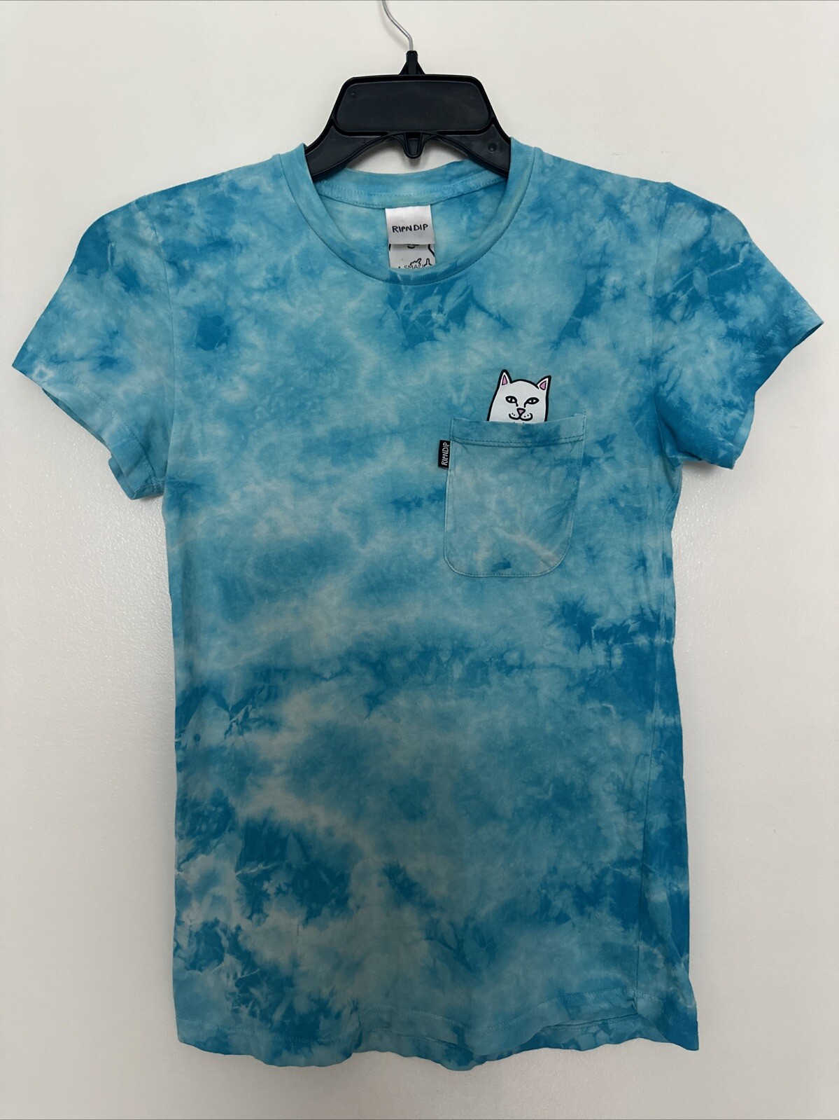 Ripndip Middle Finger Nermal Cat Pocket Blue Tie Dye … - Gem