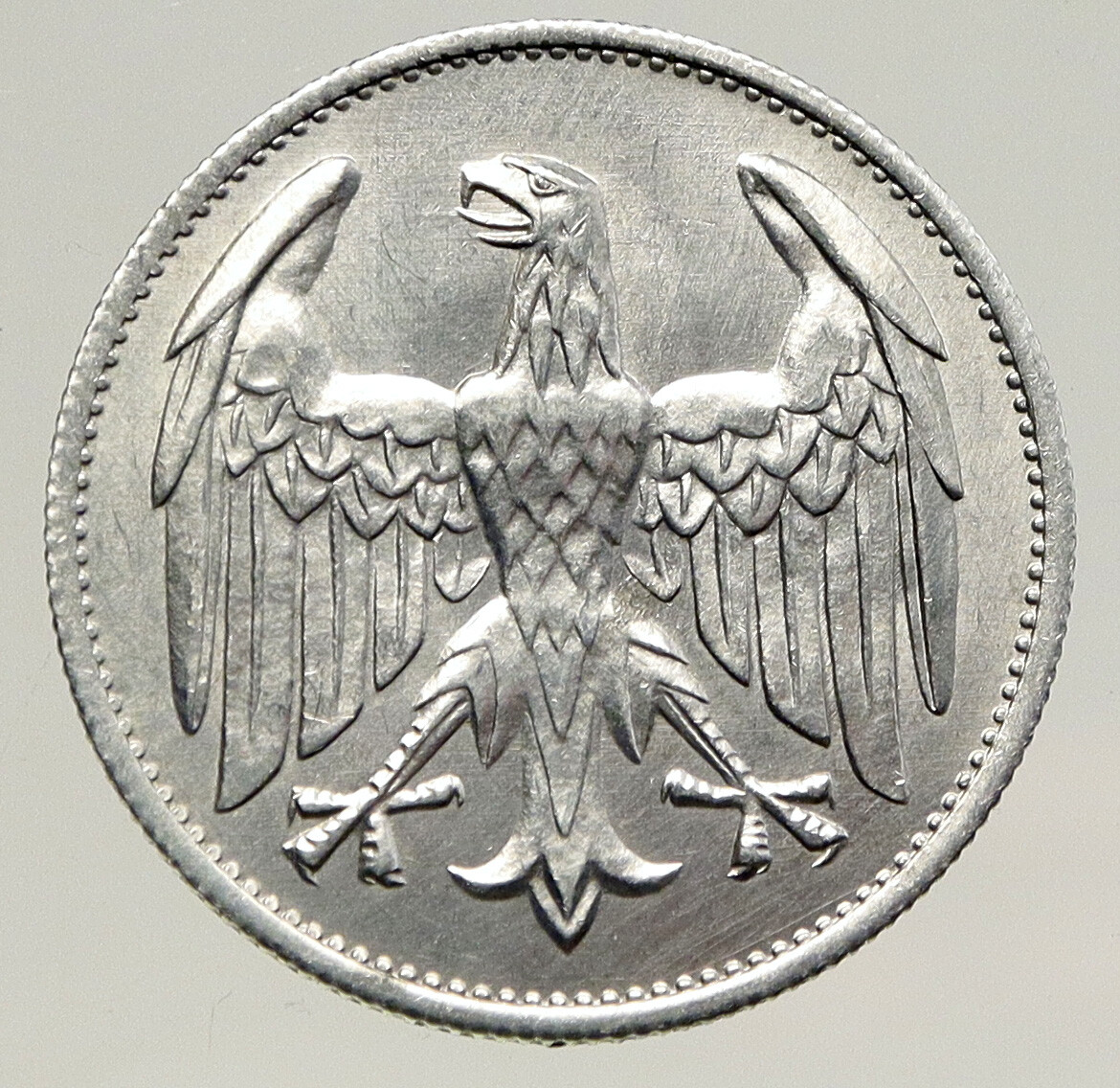1922 A GERMANY Weimar Republic EAGLE Vintage ANTIQUE Aluminum 3 Mark ...