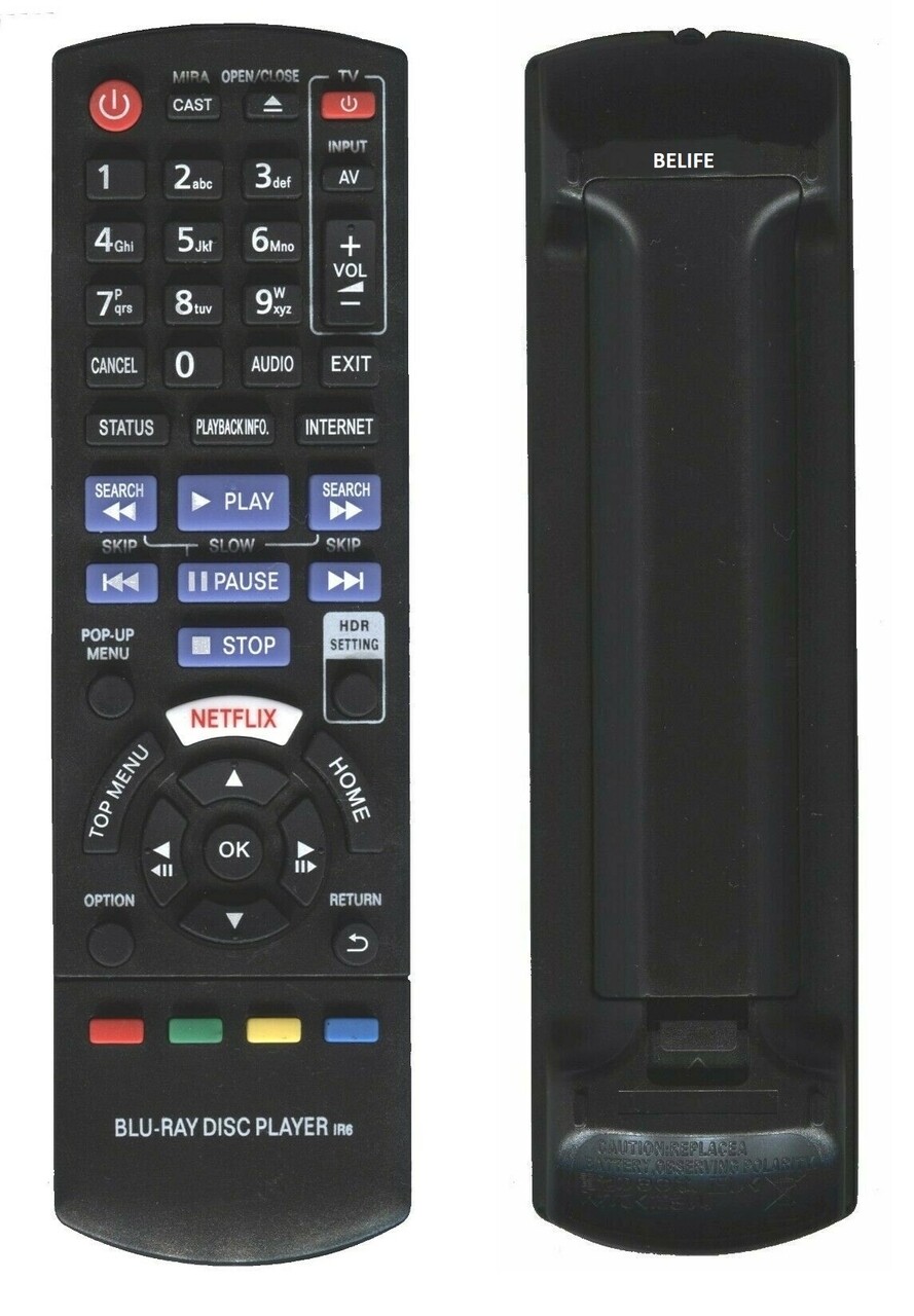 BELIFE® Ersatz Fernbedienung passend für Panasonic DMP-BDT220 | DMP ...