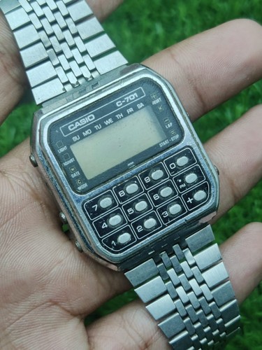 Casio C-701 Module 133 Calculator Vintage Men’s Watch For Parts | eBay ...
