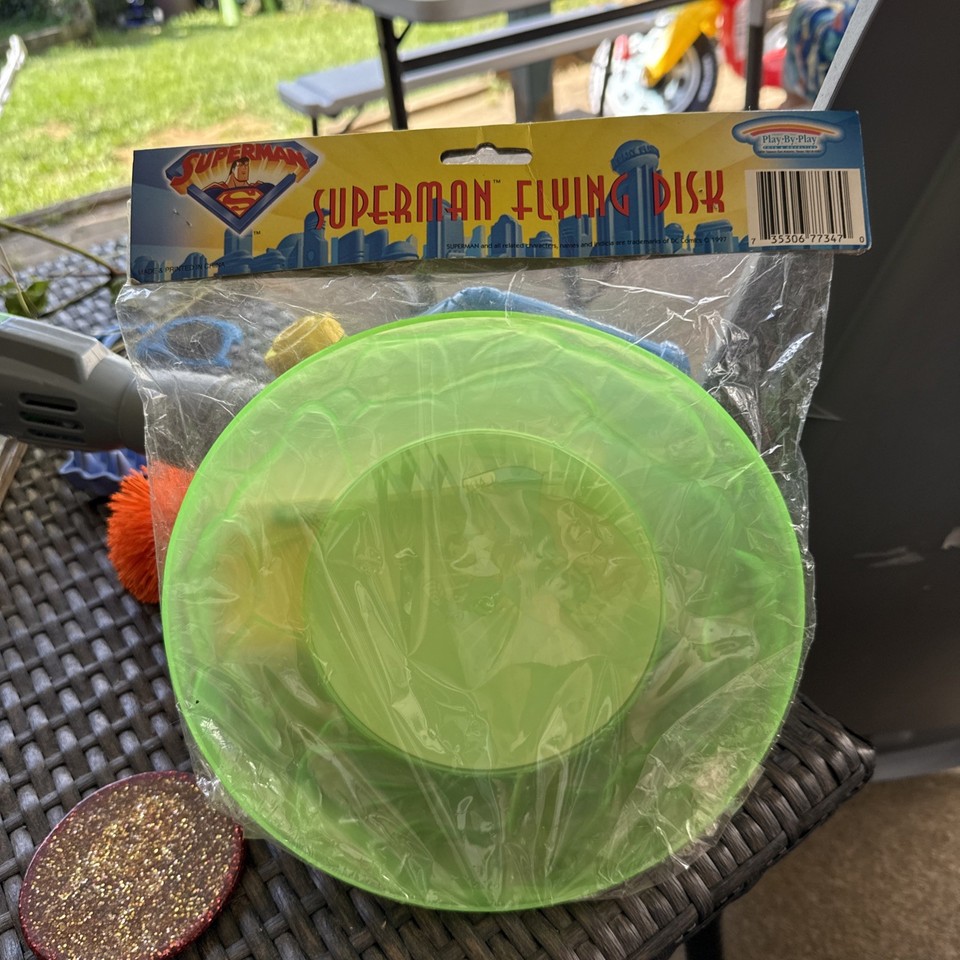 VTG 1997 Superman Flying Disc Frisbee Play by Play New! 735306773470| eBay