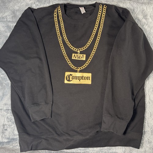 Sweatshirt 3XL NWA Compton Chain Graphic Sweatshirt 3XL Black Cotton ...