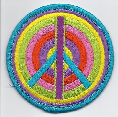 PSYCHEDELIC PEACE JACKET PATCH biker iron on | eBay