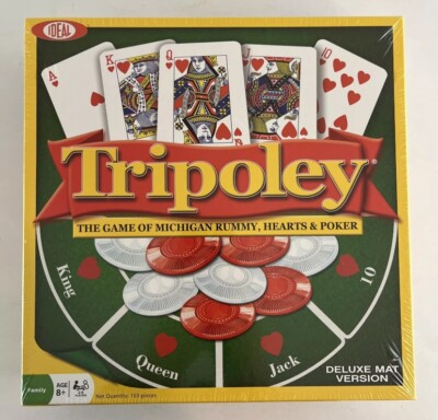 Tripoley Deluxe Mat Version Game of Michigan Rummy Hearts and Poker ...