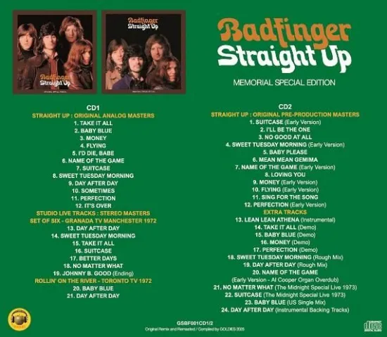 BADFINGER / STRAIGHT UP - MEMORIAL SPECIAL EDITION (2CD) W/obi NEW | eBay