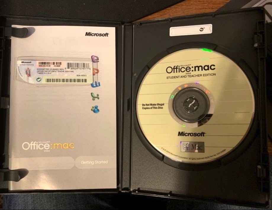Microsoft Office:Mac 2004 Student and Teacher Edition, 3 Product Keys ...