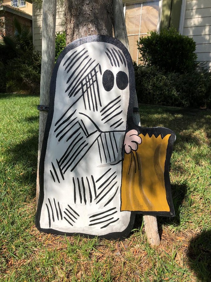 PIG PEN GHOST ~ PEANUTS Great Pumpkin ~ HALLOWEEN LAWN ART DECOR | eBay