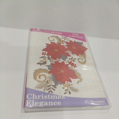 New. Christmas Elegance Anita Goodesign Embroidery Machine Design CD ...
