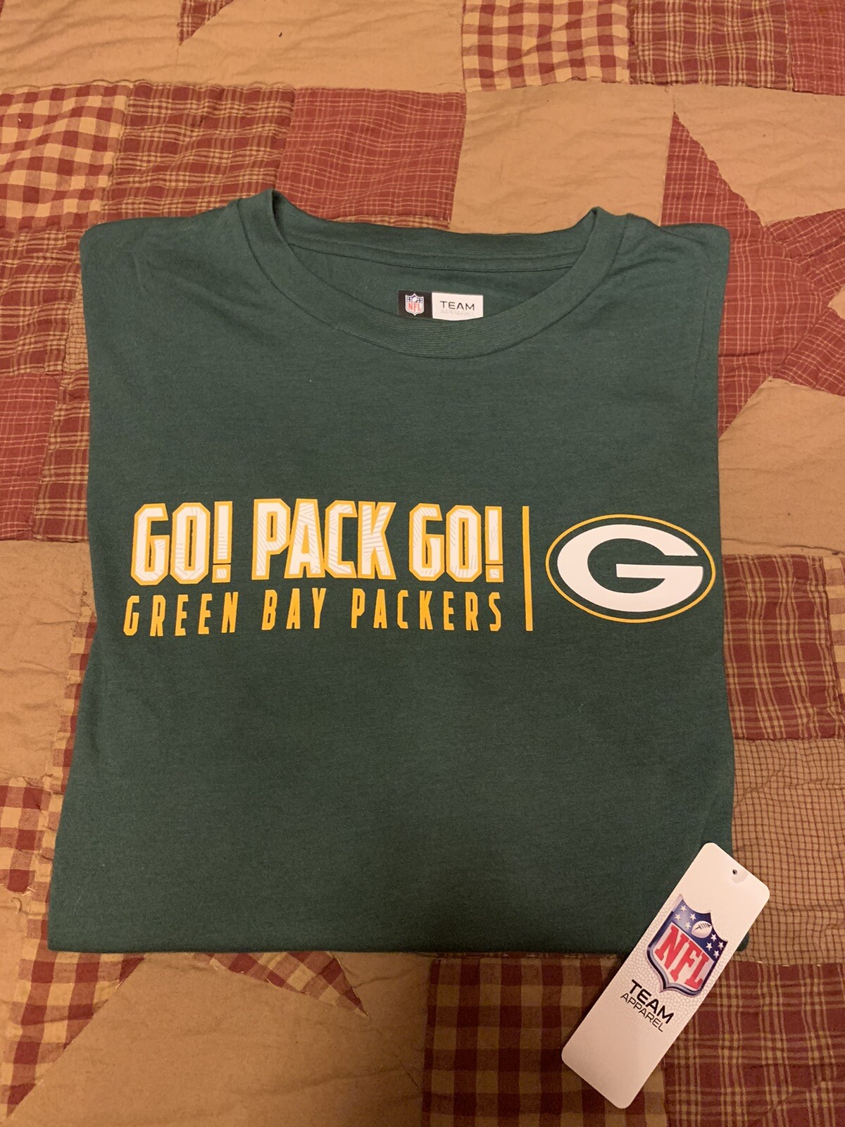 NFL Green Bay Packers Men’s Green Go Pack Go Short-Sleeve T-Shirt, Size ...
