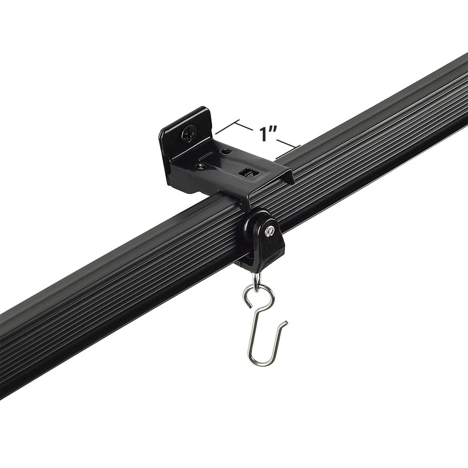 Black Wall Mount Brackets for Flexible Curtain Track, Bendable Curtain ...