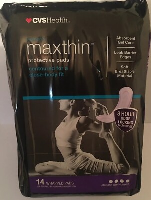 2x CVS Women's MaxThin Protective Pads Ultimate Absorbency-14 Pads ...