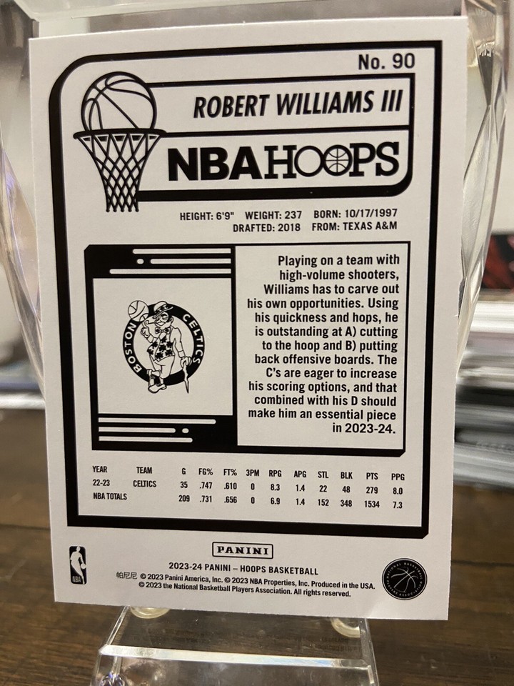 2023-2024 Panini NBA Hoops Winter Holiday Robert Williams III Boston ...