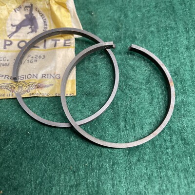 67mm 3/16” 2 Stroke Compression Piston Rings Original Hepolite NOS ...