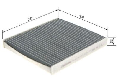 Bosch Cabin Air Filter R2543 fits VW Golf Mk7 1.4 TSI 2.0 TDI 2.0 GTI ...