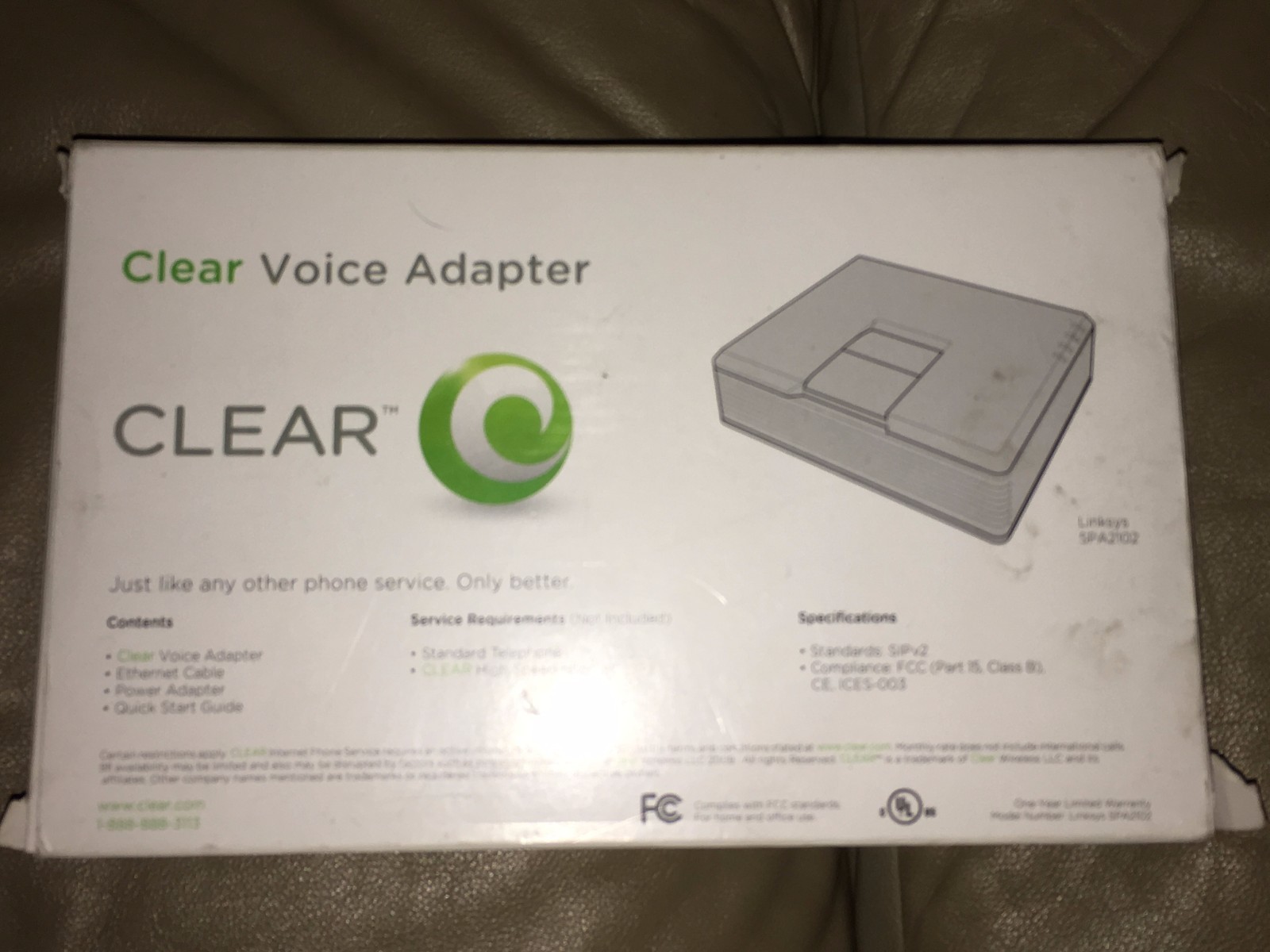 Clear Voice Adaptor Cisco Linksys Single Port router,2 phone ports ...