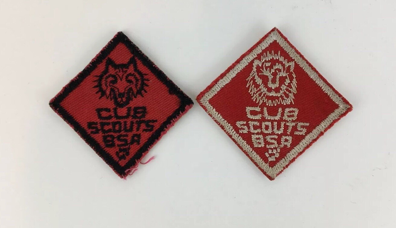 Vintage (2) Boy Cub Scouts BSA Wolf Lion Rank Patch | eBay