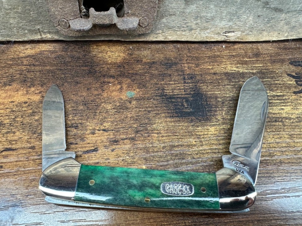 Case XX knife 2007 Green Appaloosa bone Canoe 62131 | eBay