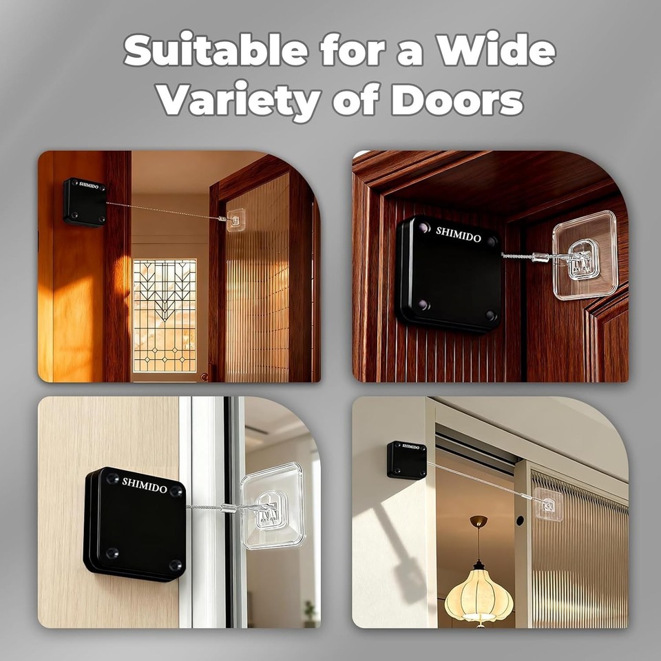 Upgraded Automatic Door Closer - Tool-Free Installation, 3.5lb Pull ...