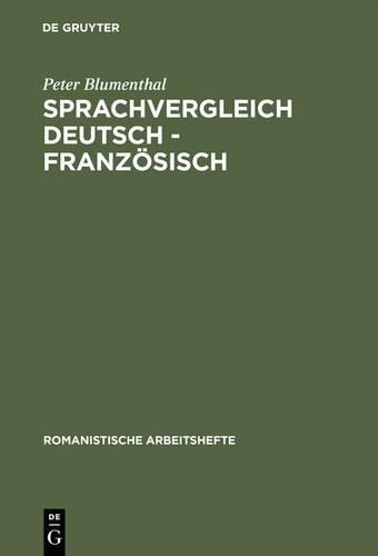 Peter Blumenthal Sprachvergleich Deutsch - Französisch (Hardback ...