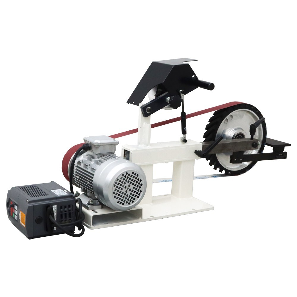 72-82" Belt Sander with 3 Grinding Wheel Variable Speed Control Arc ...