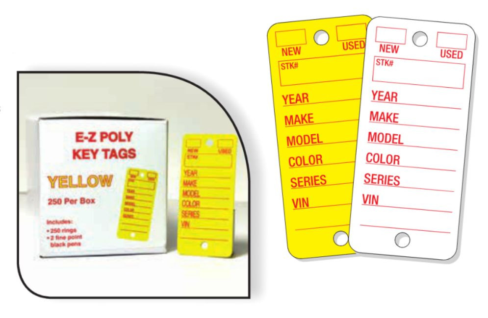 Car Dealer Poly Key Tags, 250 Key Tags, Car Dealer Key Tags | eBay