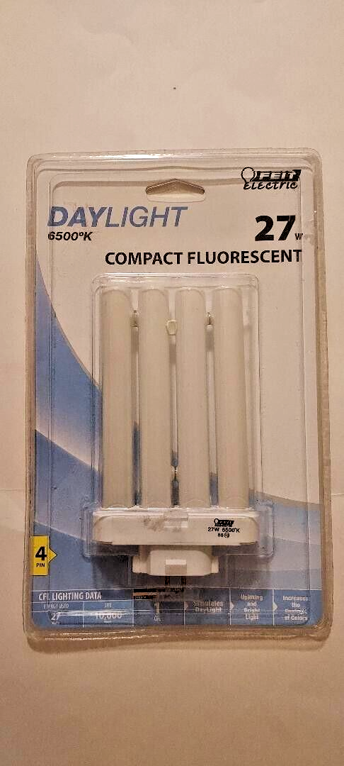 FEIT ELECTRIC BPPL27F/65K 120V Daylight 6500K 1450 lm. PL Specialty CFL ...