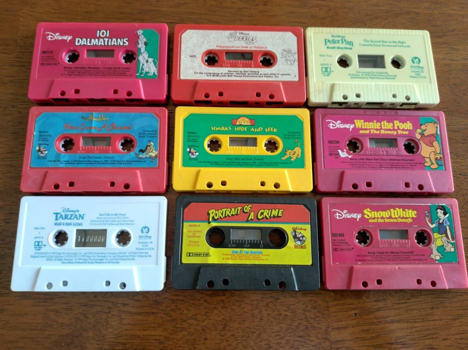 Walt Disney Read-along Storyteller Vintage Lot of 9 Tapes Only (Tested ...