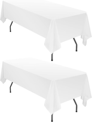 White Tablecloths, 30 total, used once, no stains, various sizes ...