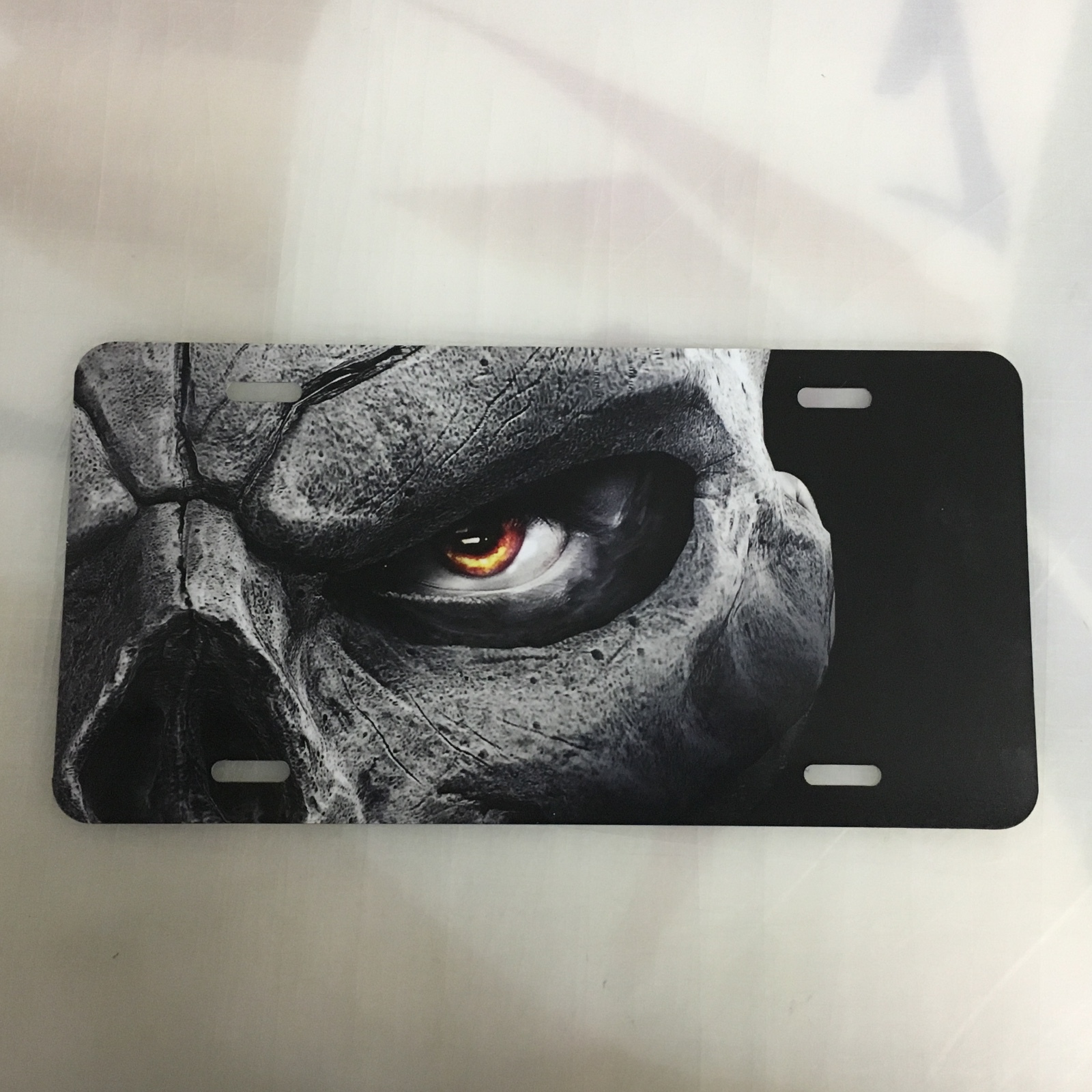 SKULL eye Beast License Plate Front Auto Tag Plate Skeleton Zombie ...