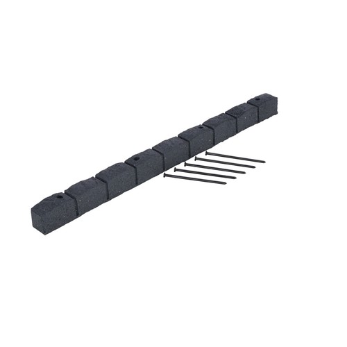 Graphite Earth Flexi Curve 1.2m Garden Edging Lawn Roman Stone Border ...