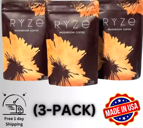 Ryze Mushroom Coffee Organic New 30 SERVINGS (3 PACK) FREE SAME DAY ...