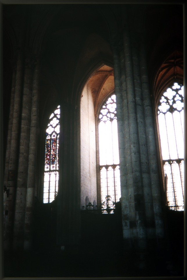 6x 35mm Slides - Gothic Interior, Rose Window - Amiens Cathedral FRANCE ...