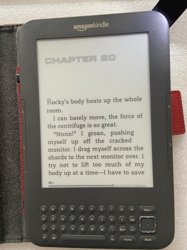 Amazon Kindle Keyboard 3rd Gen D00901 Bundled w/New Battery Rare Red ...