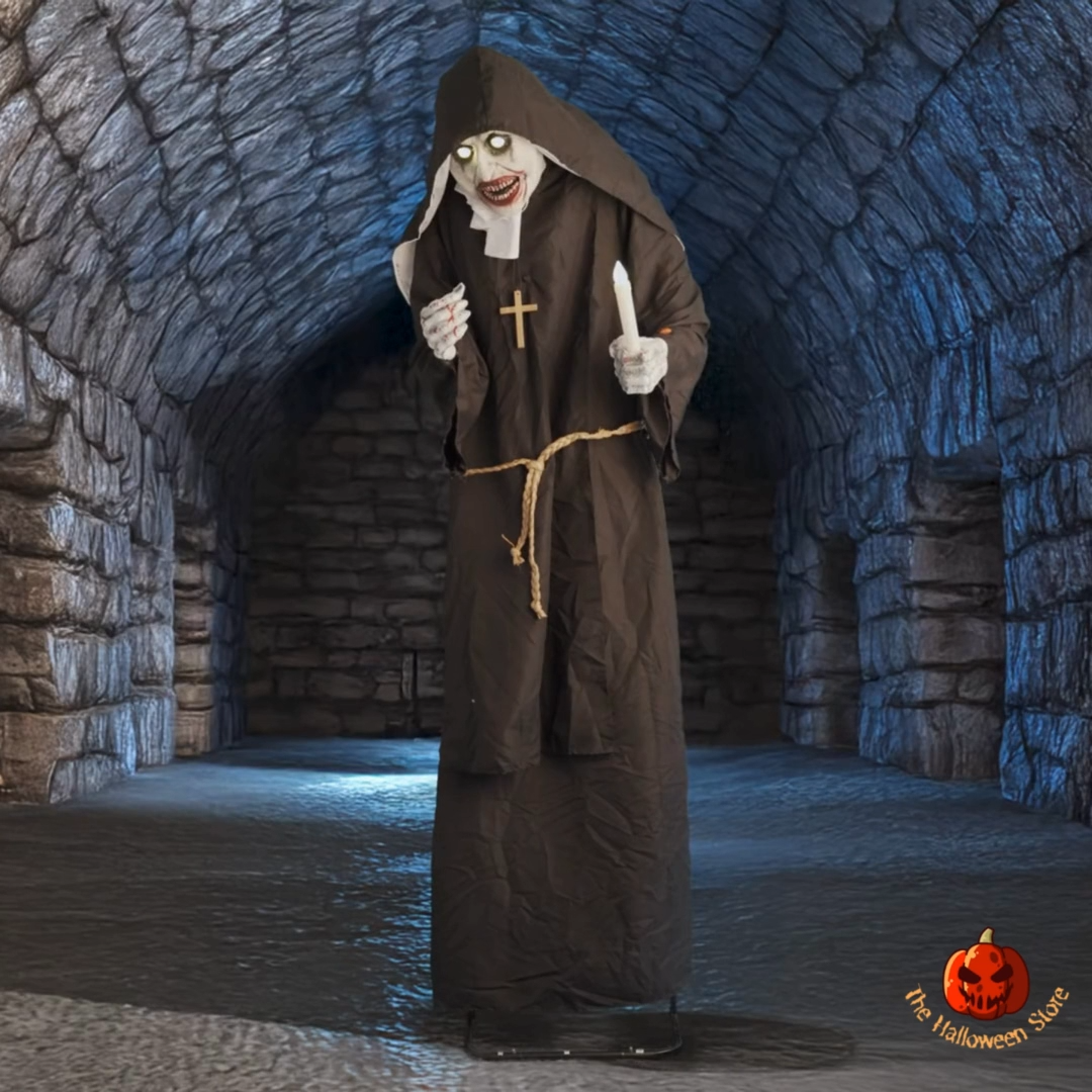 Halloween Haunted Nun Animated Prop - 6ft | eBay UK