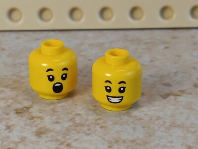 LEGO Kid Head Girl Boy Unisex Child Noggin Two Sided Face Dual Yawn ...