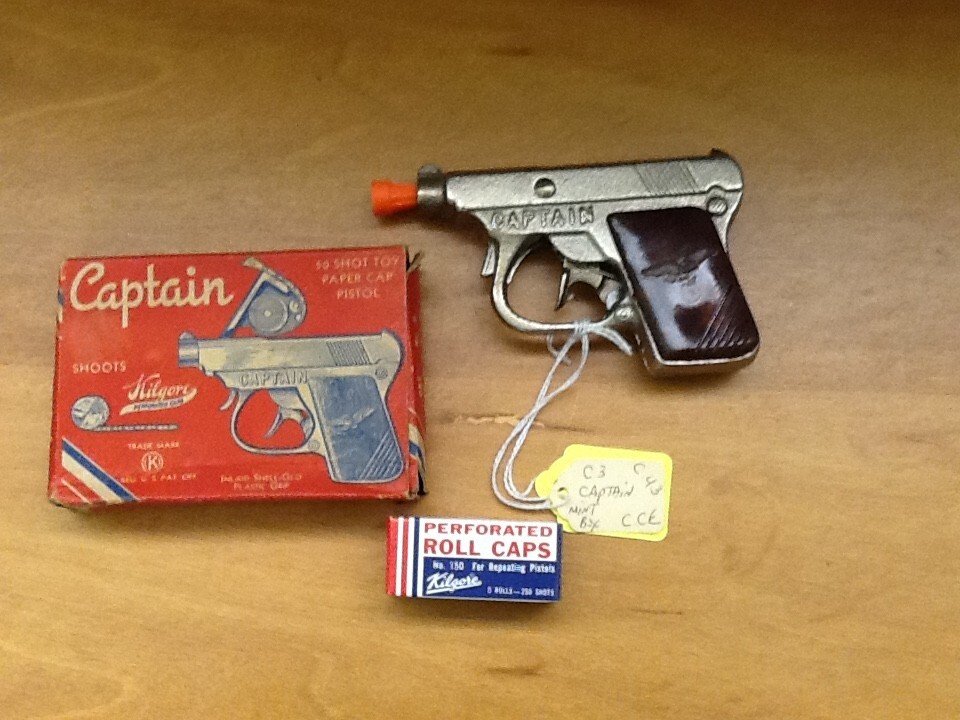 KILGORE CAPTAIN CAST IRON CAP GUN WITH BOX MINT1940 C4.3 4 1/4" | eBay