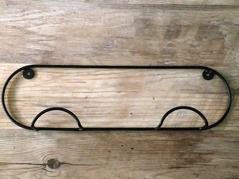Horizontal 2 Plate holder - Amish made wrought iron sturdy durable wall ...