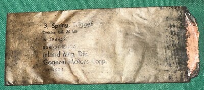 NICE NOS 3 ORIGINAL USGI M1 CARBINE TRIGGER SPRINGS INLAND ARSENAL PACK ...