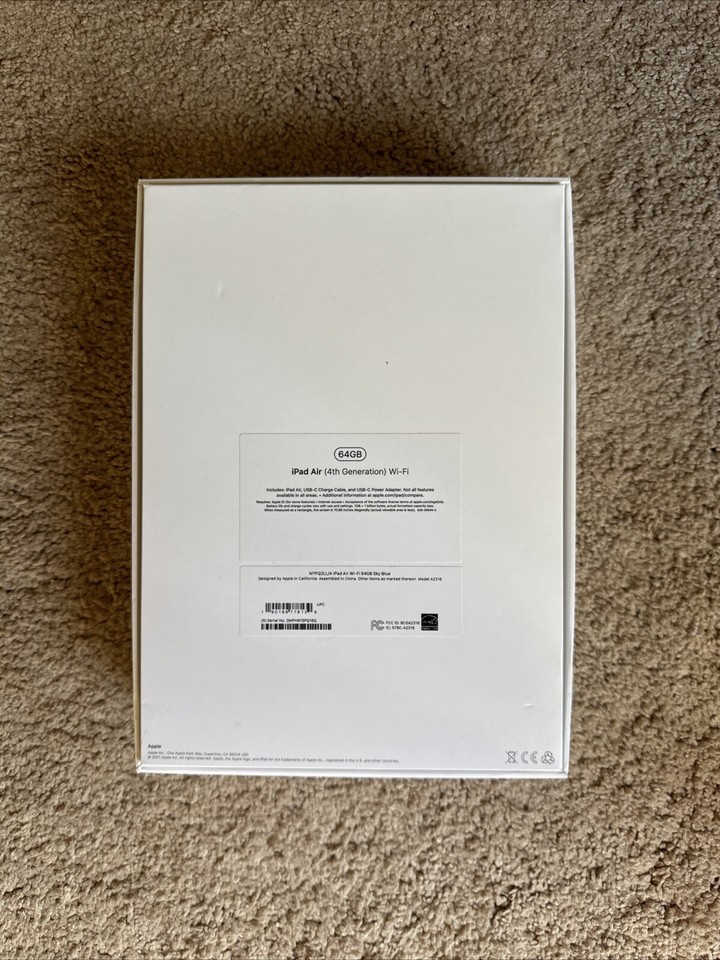 Apple iPad Air (4th Gen) WiFi Model A2316 64GB Sky Blue *EMPTY BOX ONLY ...