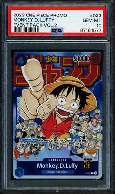 Monkey D Luffy - P-033 - PSA 10 - Promo - English - One Piece - 615 | eBay