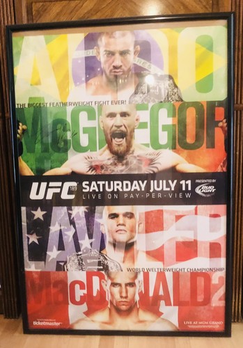 UFC 189 Connor McGregor Auto Full Size Poster. Interim Champ Fight | eBay