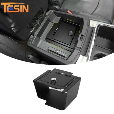 Black Console Lock Box Vault Safe Organizer Secret For Ram 1500 09 ...