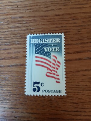 1964 #1249 US Flag Saying Register To Vote US Postage Stamp | eBay