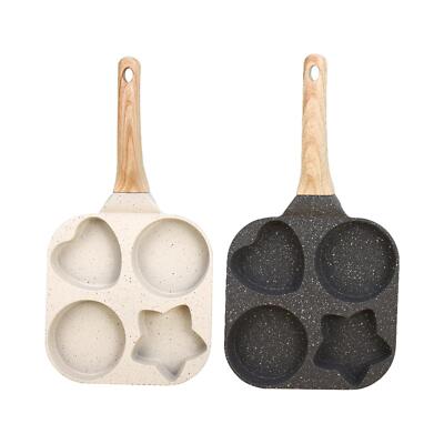 Egg Frying Pan Section Divided Skillet Cooking Tool 4 Holes Egg Cooker ...