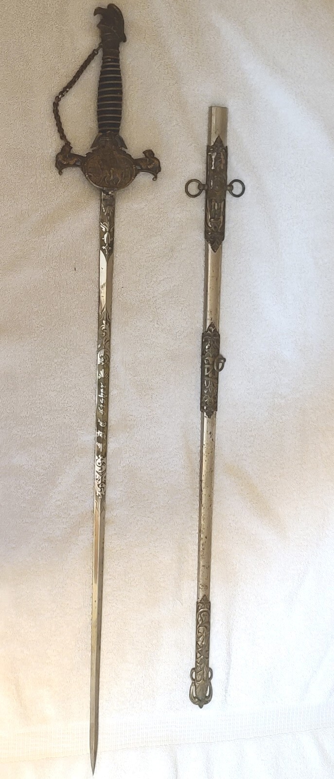 Antique 1800's KNIGHTS OF PYTHIAS FCB Victorian Ceremonial Sword M.C ...