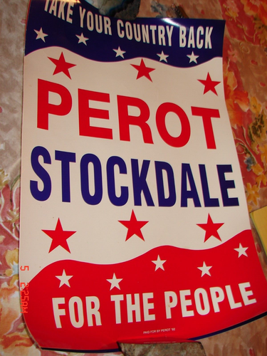 Vintage PEROT STOCKDALE Campaign Poster Take Your Country Back For The ...
